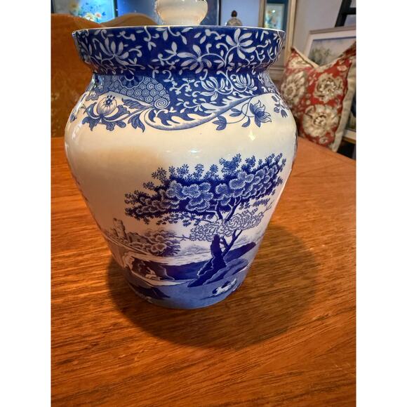 Spode | Accents | Vintage Spode Blue Italian Storage Jar H8cm England ...